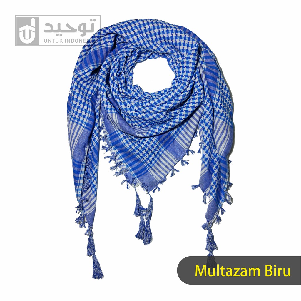 Jual Sorban Shemagh Multazam Slayer Biru/Sorban Tenun/Sorban Murah/Oleh ...