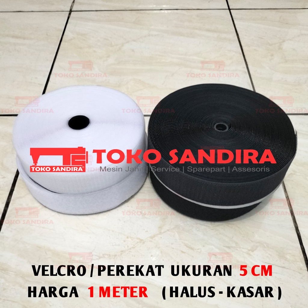 Jual 1 meter Velcro 5 cm/Perekat 2 in/perkat 2 in/5 cm 1 set (kasar dan halus) | Shopee Indonesia