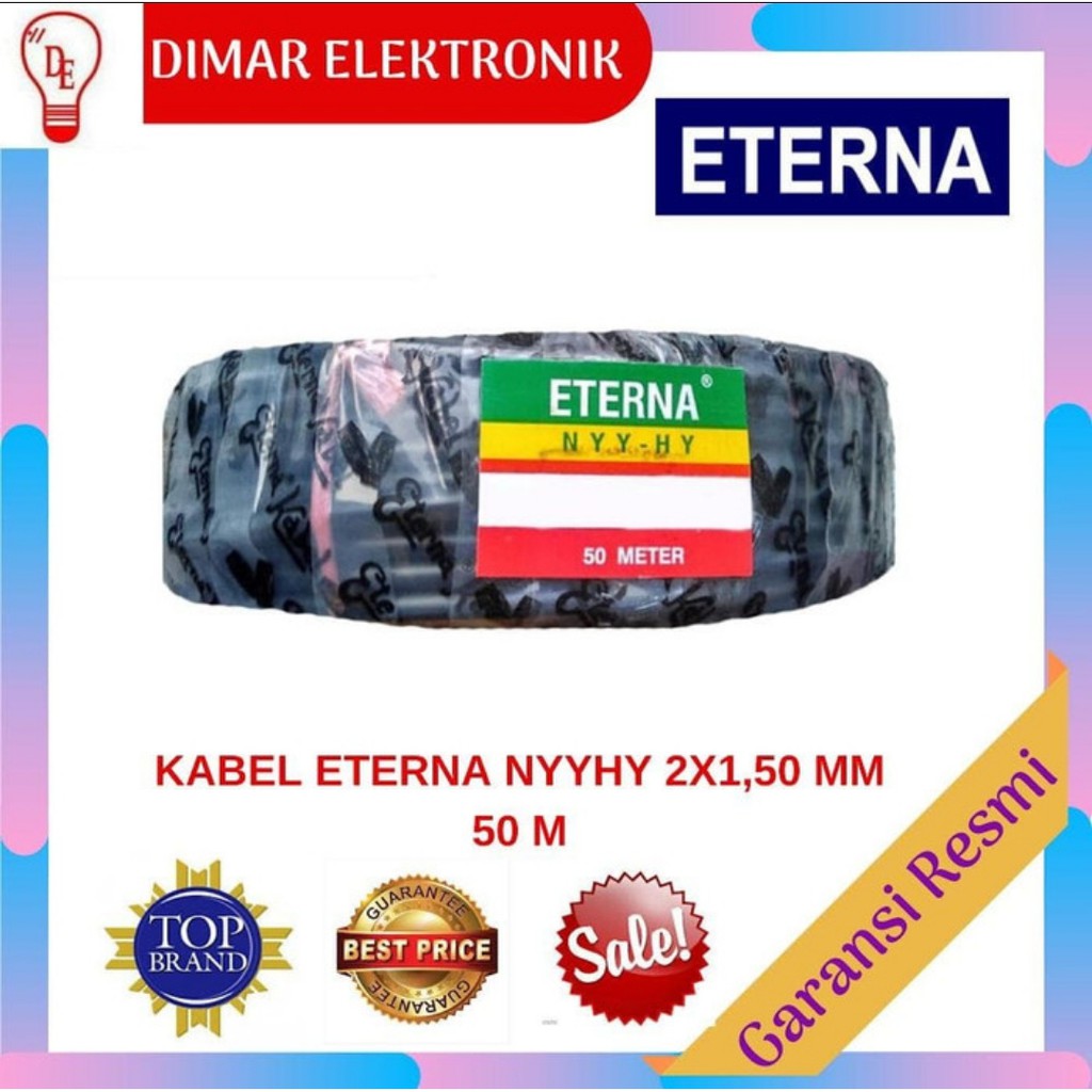 Jual KABEL ETERNA NYY 2X1,5 50 METER FULL | Shopee Indonesia