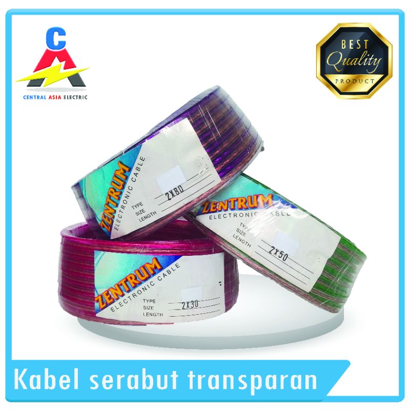 Jual Kabel Listrik Transparan 2 x 30 Serabut (30 Meter) Bahan Super ...