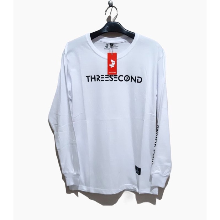 Jual Kaos THREE SECOND Lengan Panjang Distro Pria Masa Kini | Shopee ...