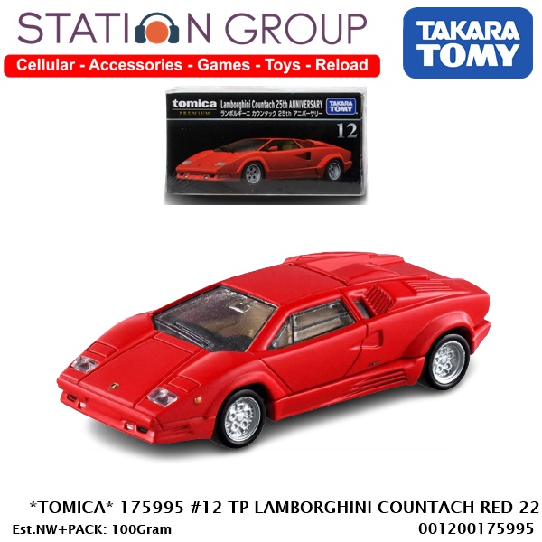 Jual TOMICA 175995 #12 TOMICA PREMIUM LAMBORGHINI COUNTACH RED 22 ...