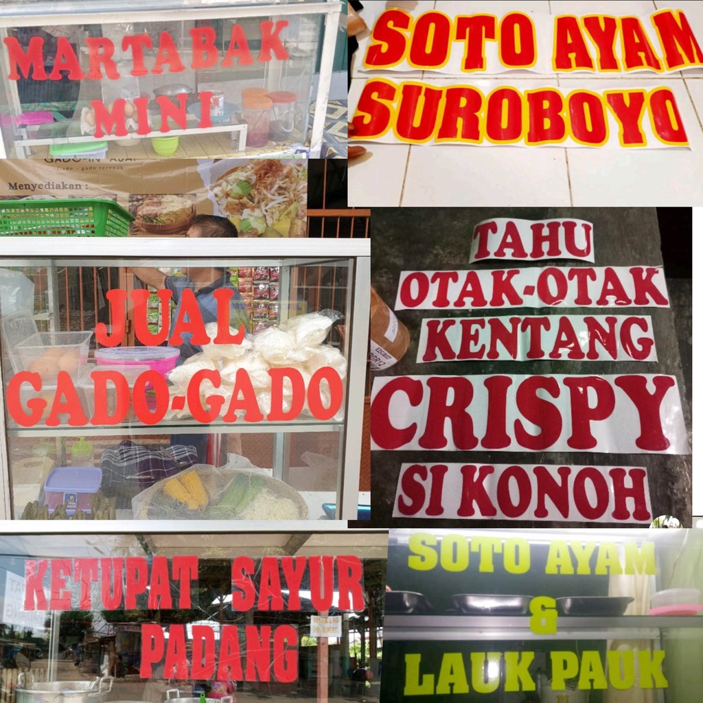 Jual cutting Sticker, Sticker Gerobak, Sticker Etalase, Sticker Kaca ...