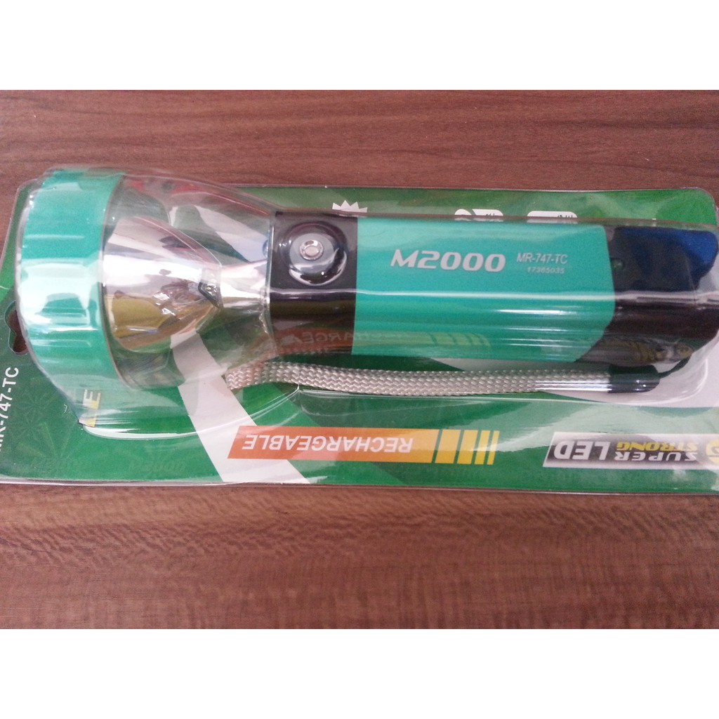 Jual Senter Tangan LED merk M2000 Flashlight MR-747 TC | Shopee Indonesia
