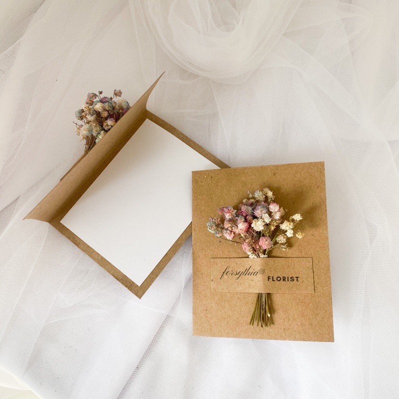 Jual GREETING CARD SUPER VINTAGE DRIED FLOWER BUNGA KERING KARTU UCAPAN ...