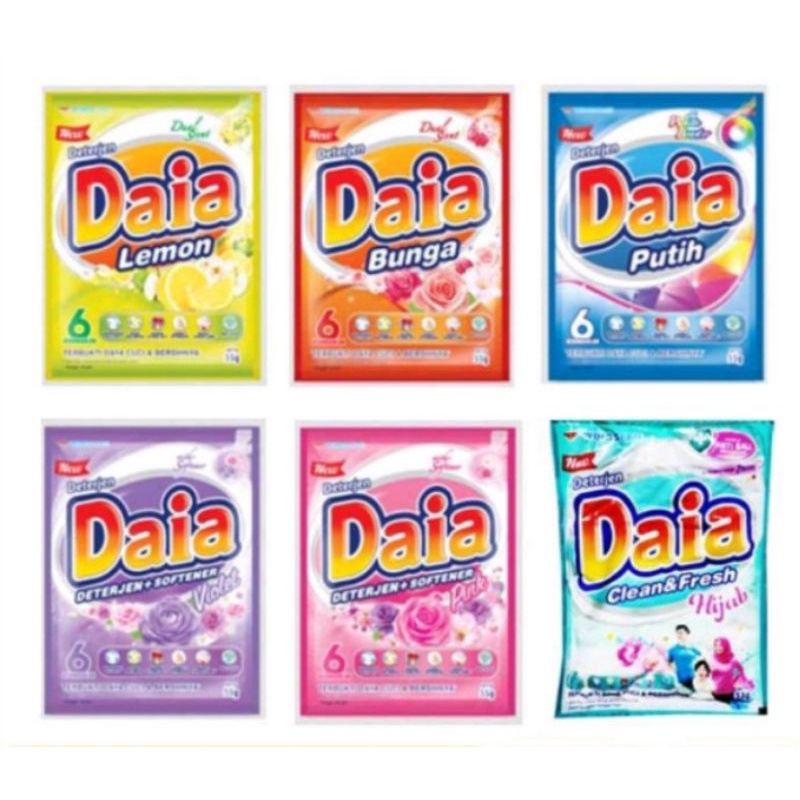 Jual DAIA DETERGEN 6 x 52gr | Shopee Indonesia