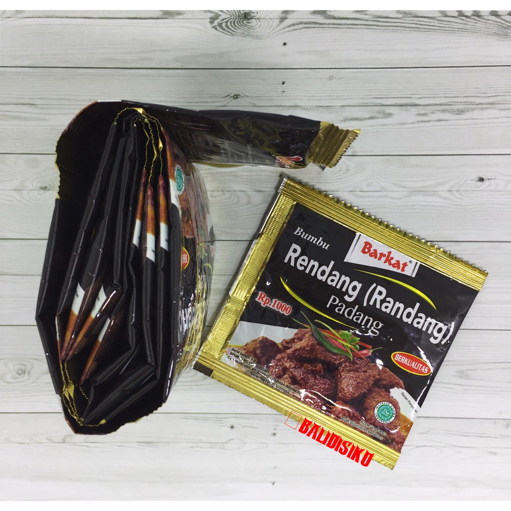 Jual Bumbu Rendang Asli Padang Barkat Renteng Isi 12 Sachet @ 5 gr, 60 ...