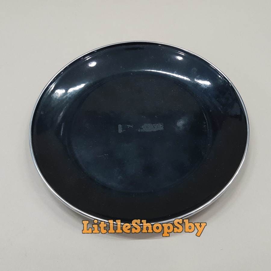 Jual Piring Enamel Tebal 20cm Hitam Black Polos | Shopee Indonesia