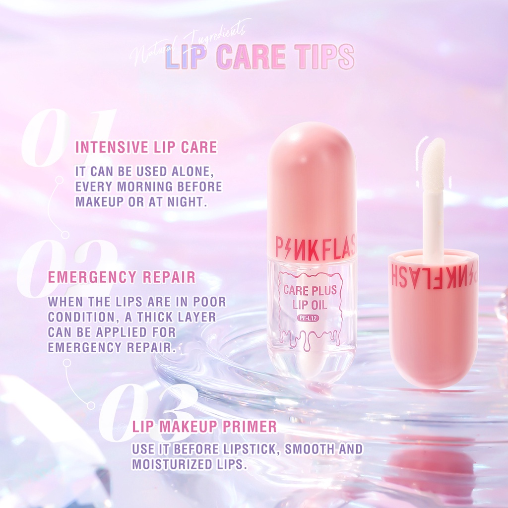 Jual Pinklash Care Plus Lip Oil Natural Lip Oil Lip Balm | Shopee Indonesia
