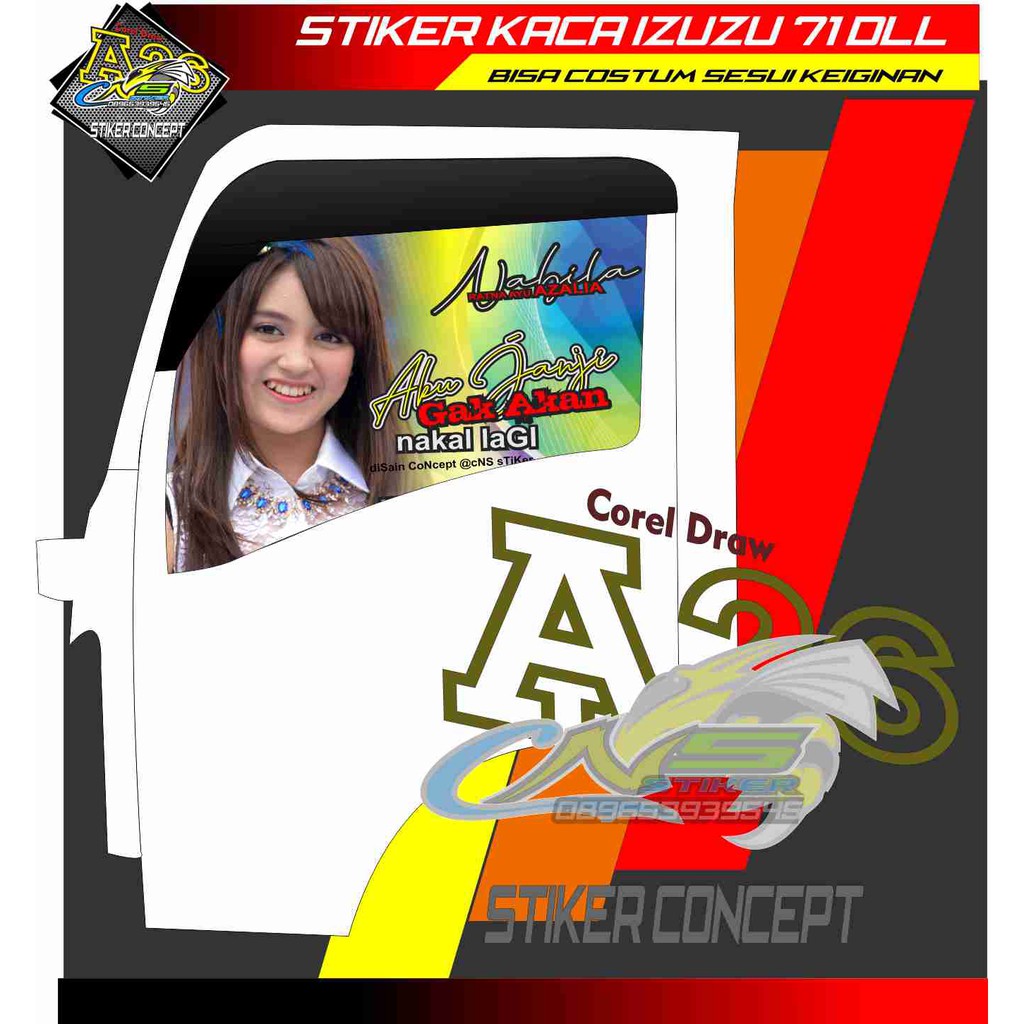 Jual stiker decal kaca izusu giga all truck keren berkualitas bahan one ...