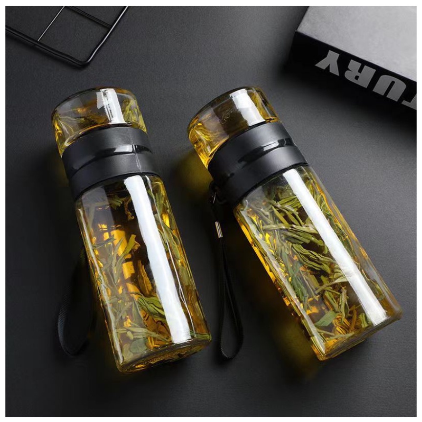 Jual Botol Minum Teh Kaca 400 ML - Botol Tea Infused Water | Shopee ...