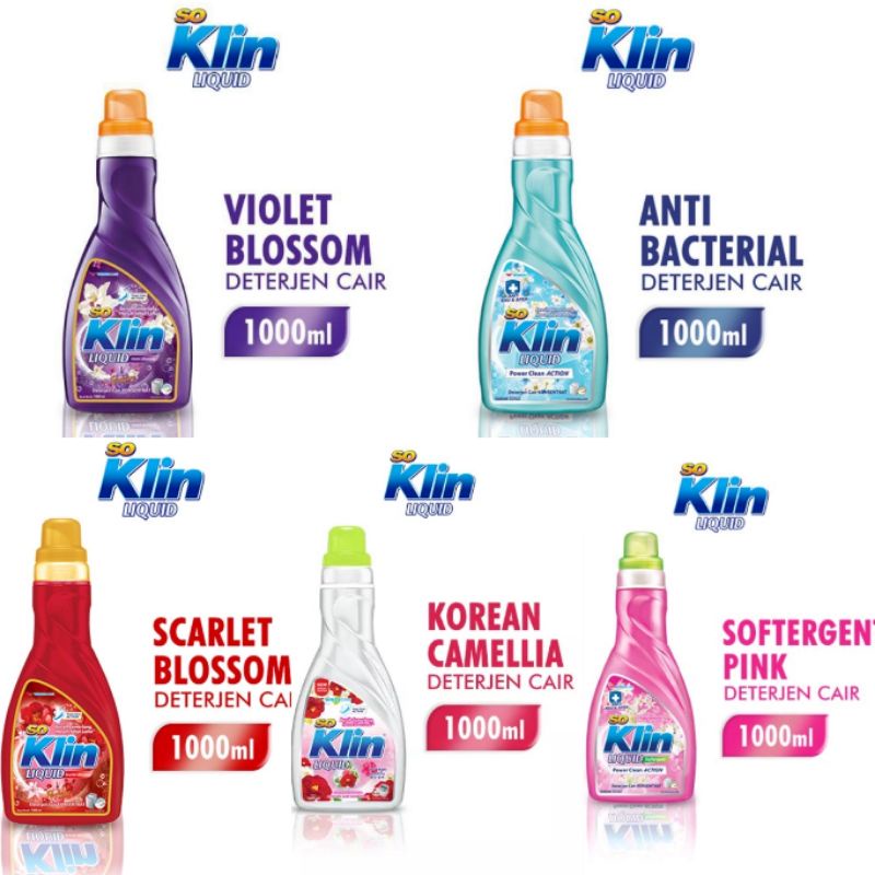 Jual So Klin Deterjen Cair Perfume Botol 1000ml | Shopee Indonesia