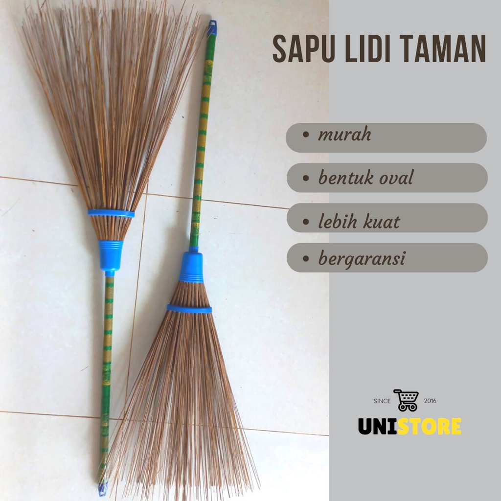 Jual Sapu Lidi Taman Gagang Kayu Kokoh - sapu lidi gagang bentuk oval ...