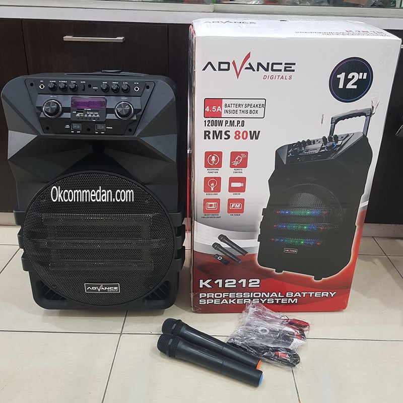 Jual Speaker Advance K1212 Bluetooth dengan 2 Mic Wireless | Shopee Indonesia