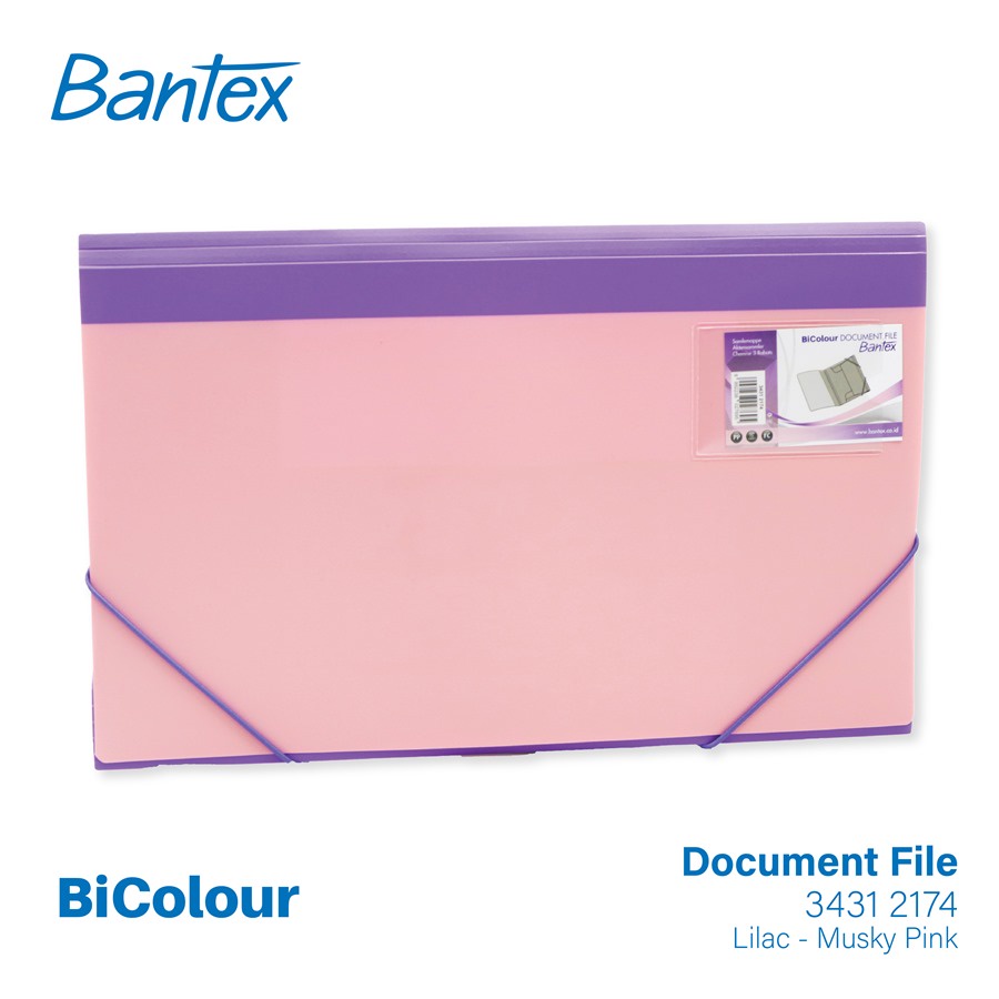 Jual Bantex BICOLOUR Document File PP Folio Lilac Muskypink - 3431 2174 ...