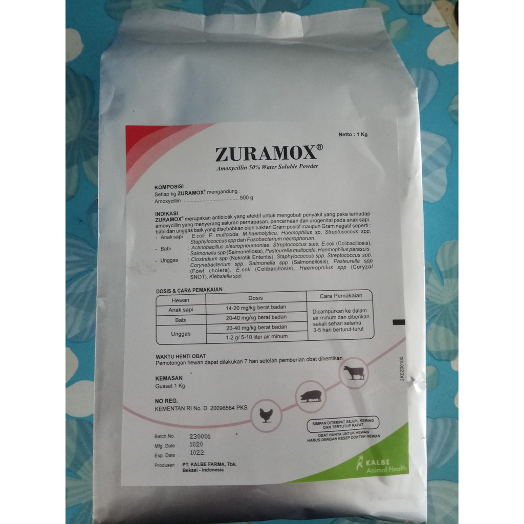 Jual Obat hewan ZURAMOX Amoxycillin 50 persen untuk pernafasan dan ...