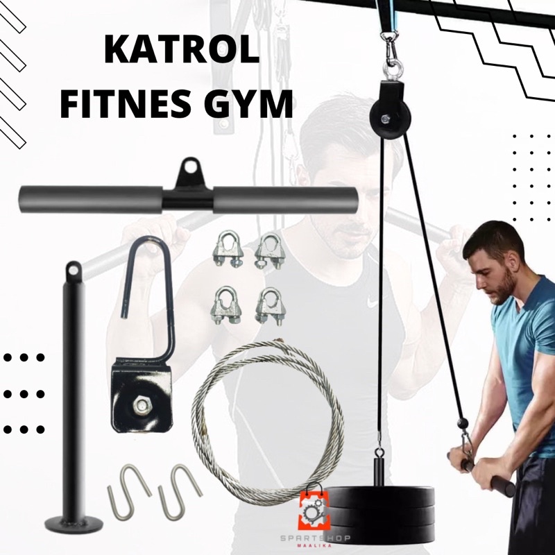 Jual Katrol Fitness Gym DIY Pulley Cable Machine Arm Bicep Equipment ...