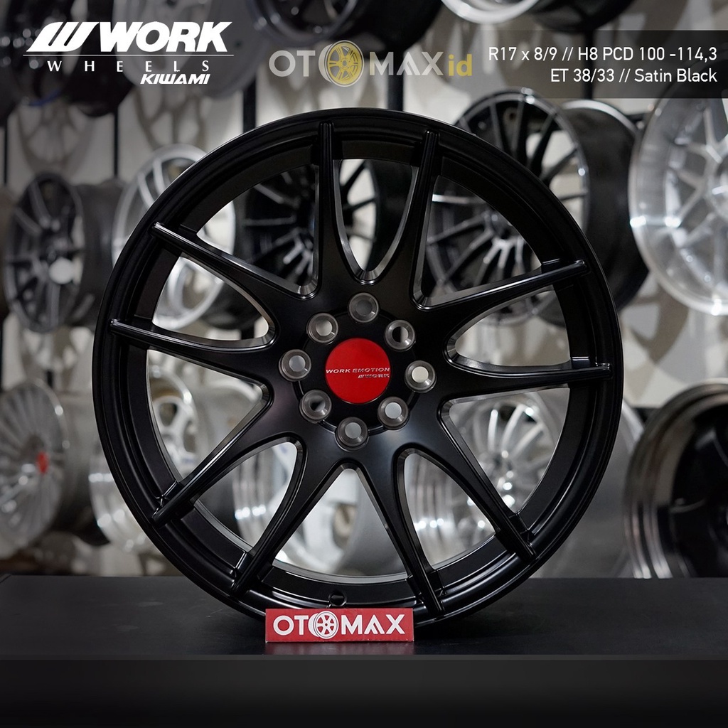 Jual Velg Mobil Work Kiwami (JH5439) Ring 17 Satin Black | Shopee Indonesia