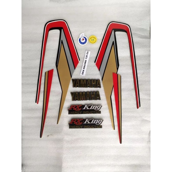 Jual Lis sticker striping rx king 1992 lengkap emblem tangki bok aki ...