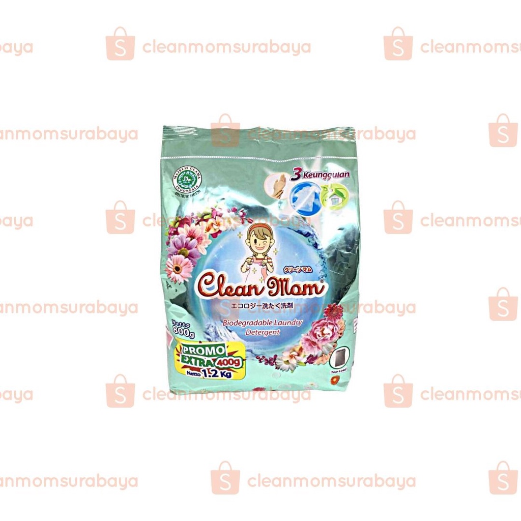 Jual (ECER) Clean Mom Detergent Bubuk 1.2Kg | Shopee Indonesia