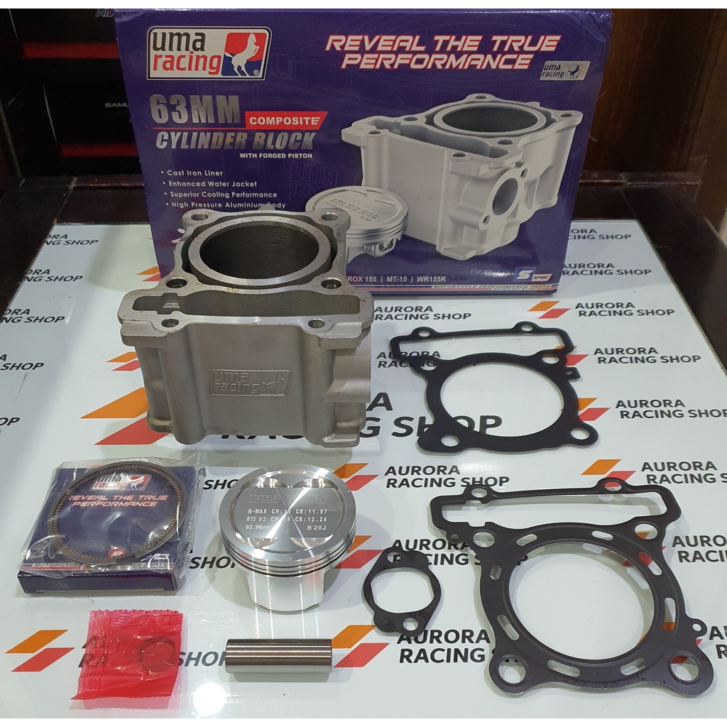 Jual BLOK BORE UP UMA RACING 63 MM NMAX 155 / AEROX 155 / R15 V3 / MT15 / WR155 | Shopee Indonesia
