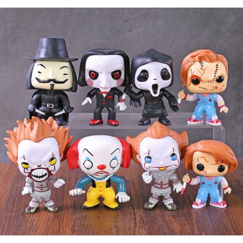 Jual horror movie figure chucky IT pennywise set 8 bh | Shopee Indonesia