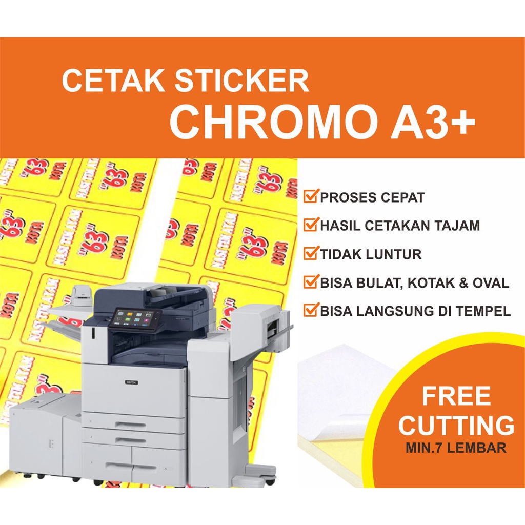 Jual Cetak Sticker Choromo/ Vinyl/Cetak Sticker label custom// Kirim ...