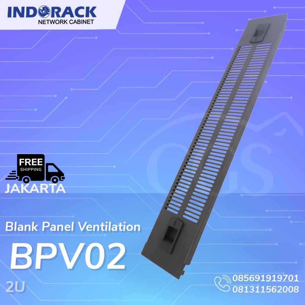 Jual BPV02 - Blank Panel 2U Ventilation 19" - INDORACK Type : Blank ...