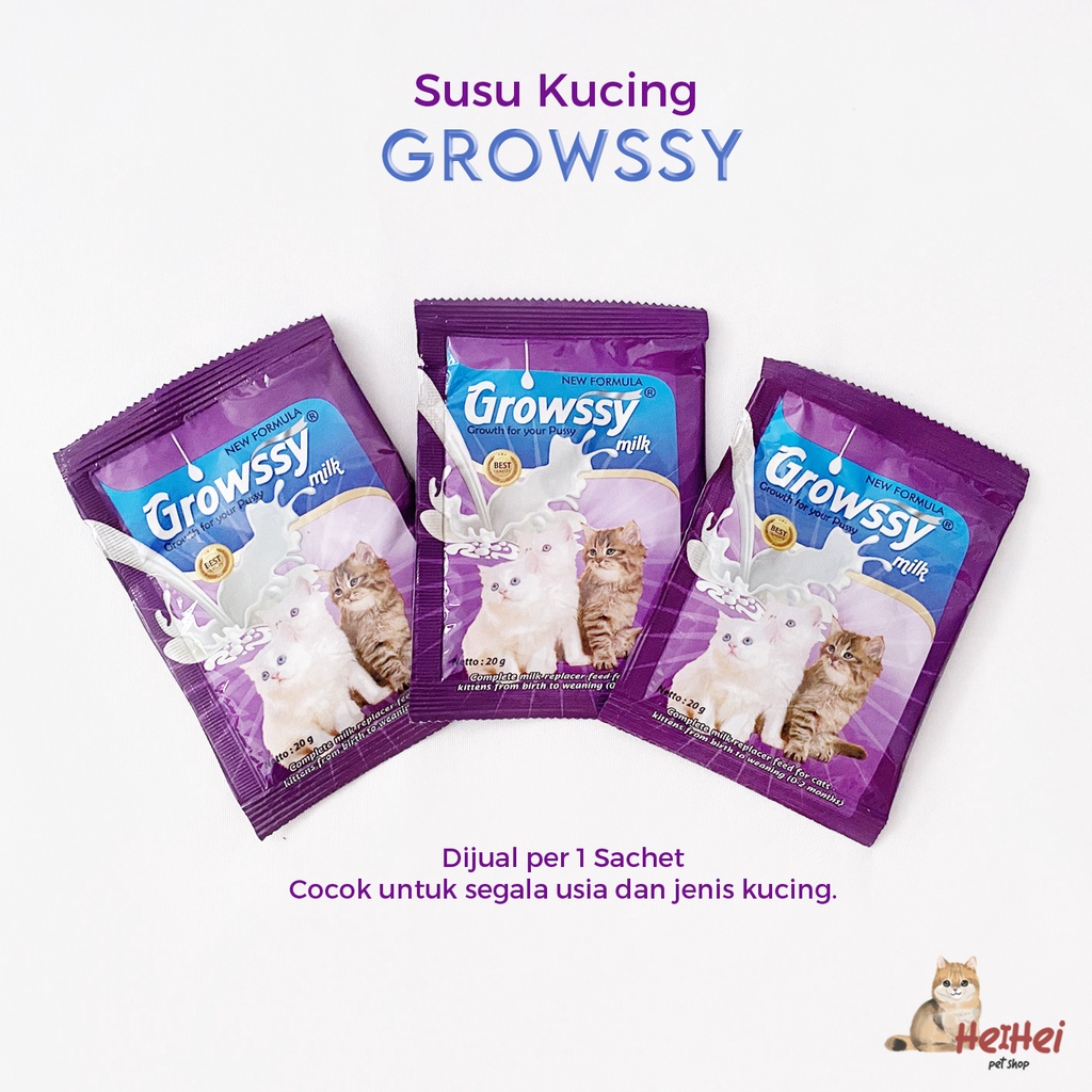 Jual Growssy Milk Replacer Kitten 20 gr - Susu Anak Kucing Kitten ...