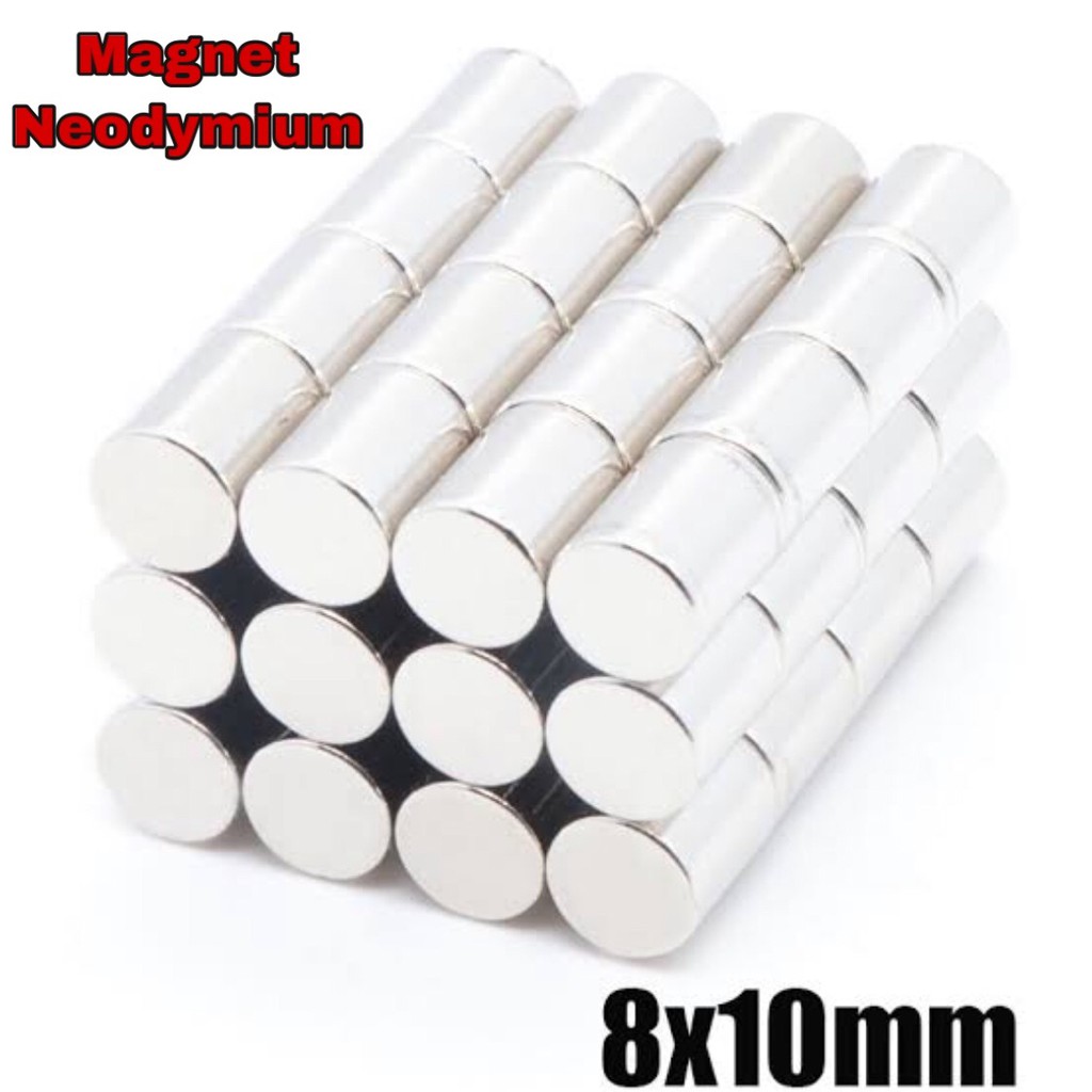 Jual MAGNET NEODYMIUM SUPER KUAT 8x10 MM | Shopee Indonesia