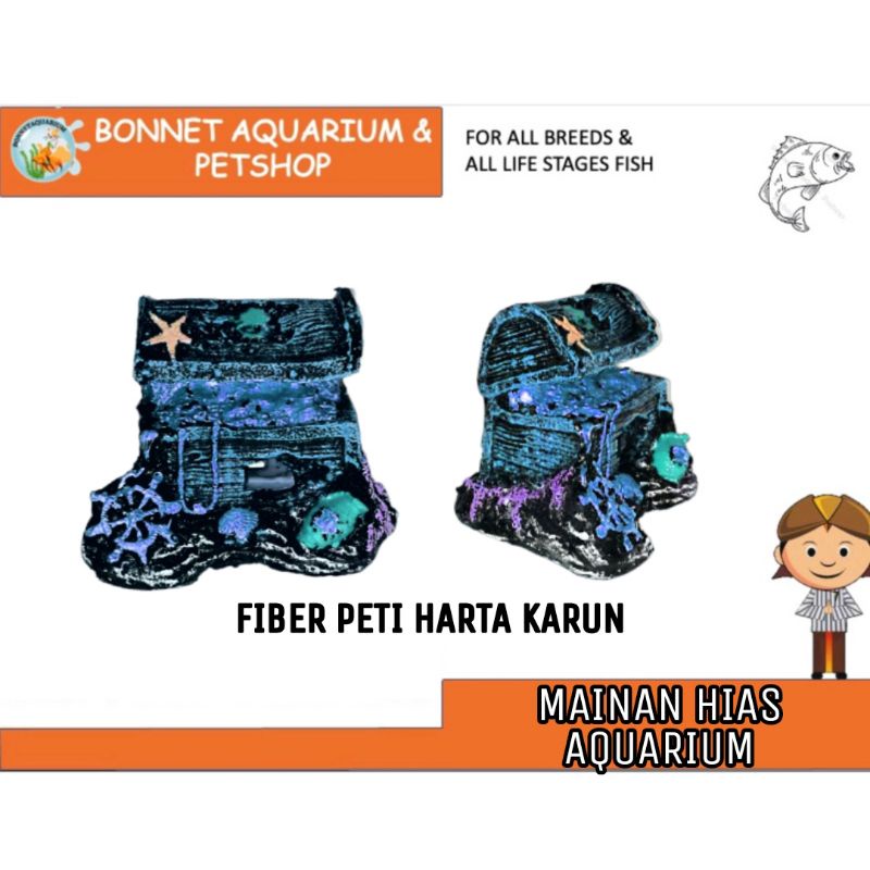 Jual MAINAN HIAS AQUARIUM FIBER PETI HARTA KARUN | Shopee Indonesia