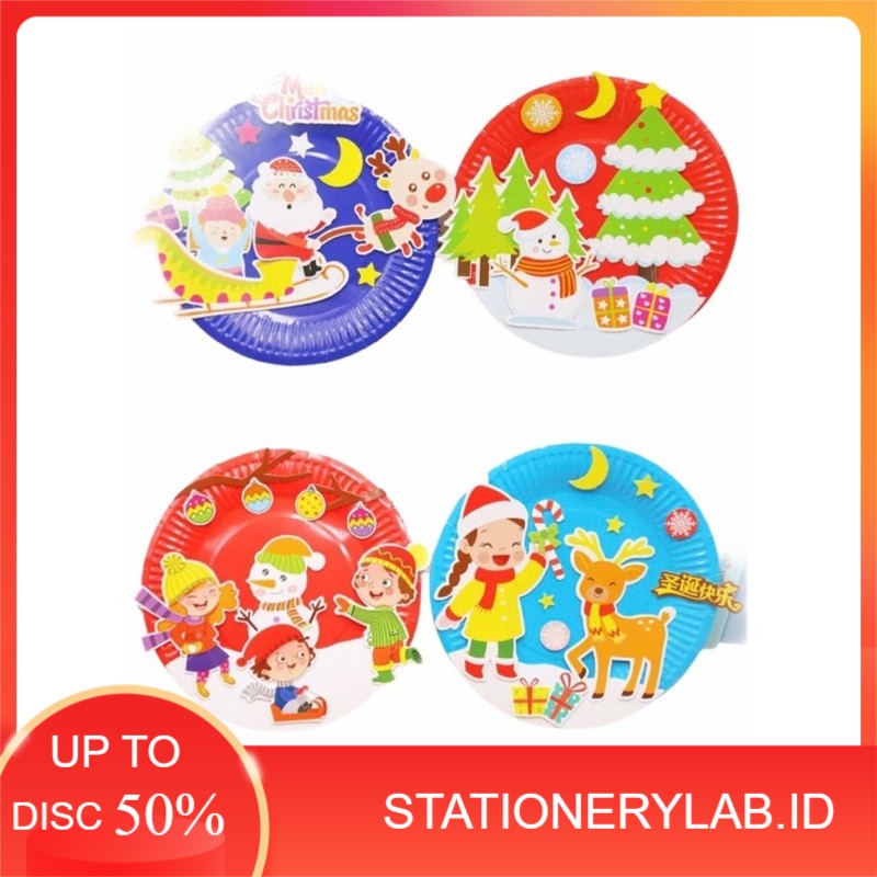 Jual LAB DIY 010| MAINAN EDUKASI DIY PAPER PLATE PIRING CHRISTMAS ...