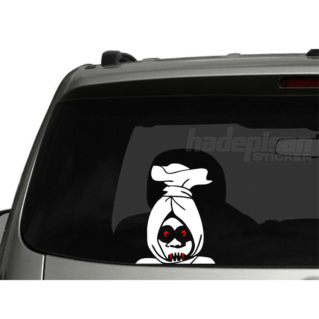 Jual Stiker Cutting Sticker Kaca Mobil Hantu POCONG memantulkan Cahaya ...