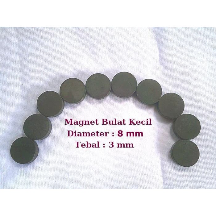 Jual 10pcs Supplier Grosir Magnet Bulat Kecil Diameter 8 mm tebal 3 mm ...