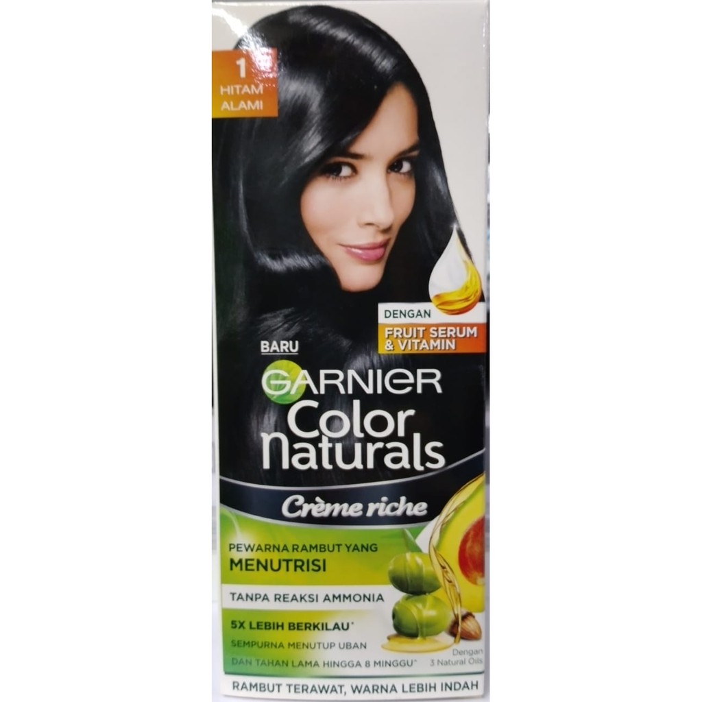 Jual GARNIER Cat Rambut no.1 Hitam Alami 60ml | Shopee Indonesia