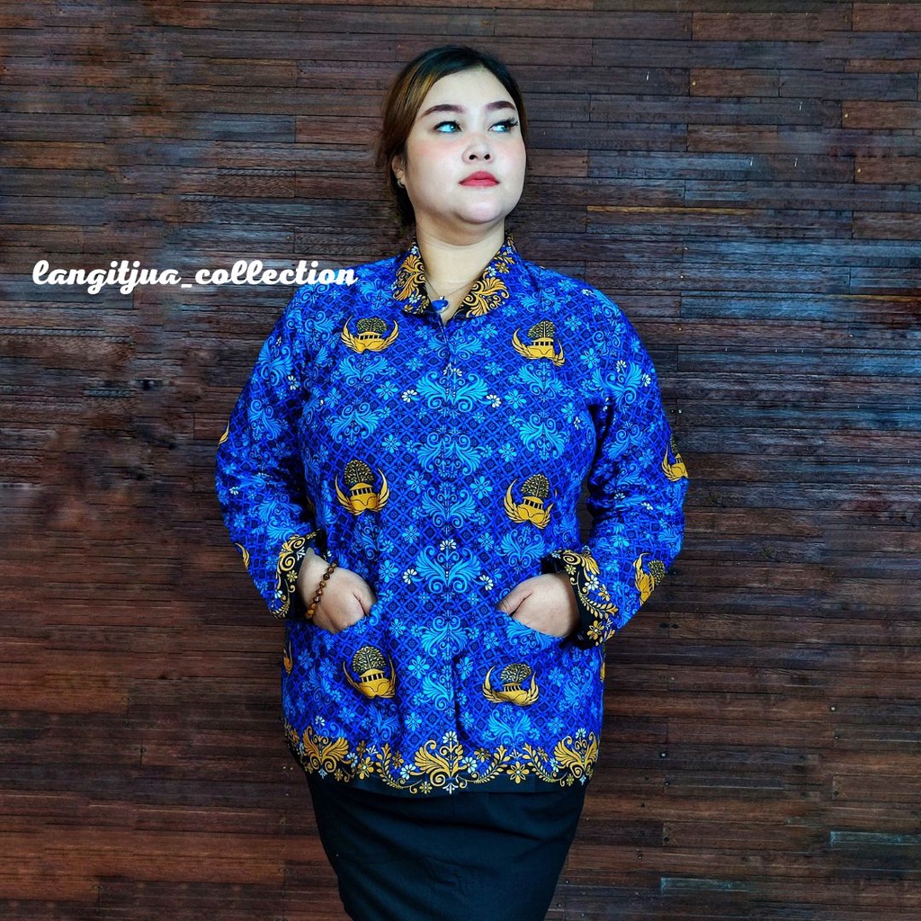 Jual LANGITJUA - Baju Korpri Wanita | Seragam PNS Blus Korpri Cewek | Seragam ASN Korpri Sesuai ...