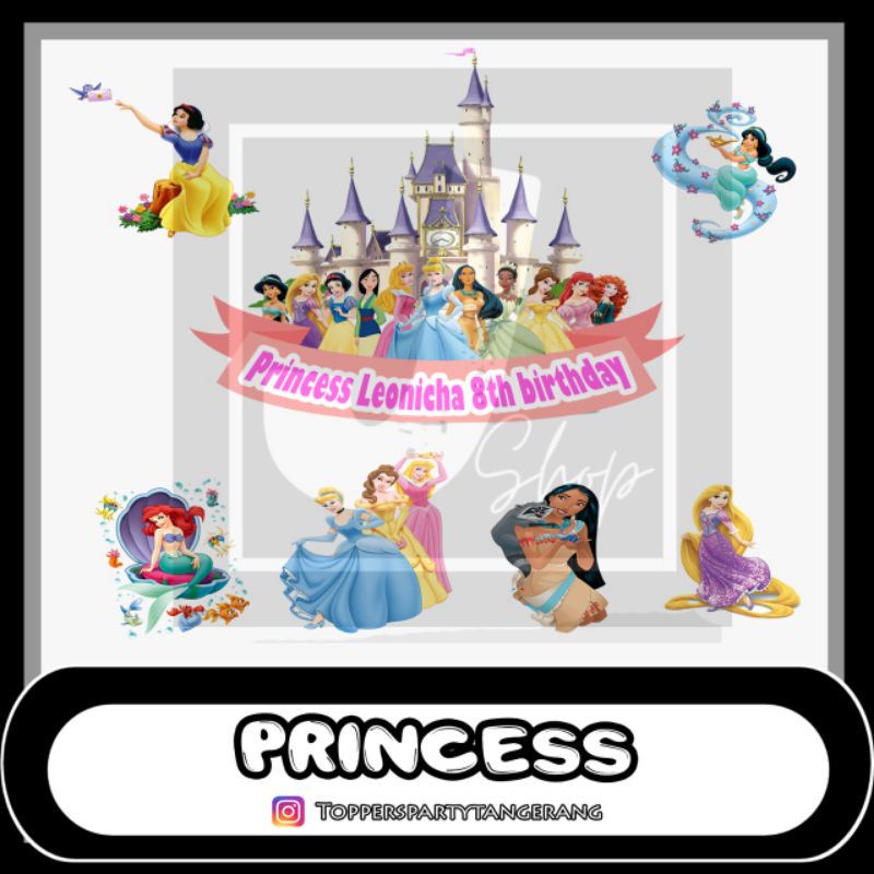 Jual topper happy birthday hiasan dekorasi kue ulang tahun PRINCESS ...