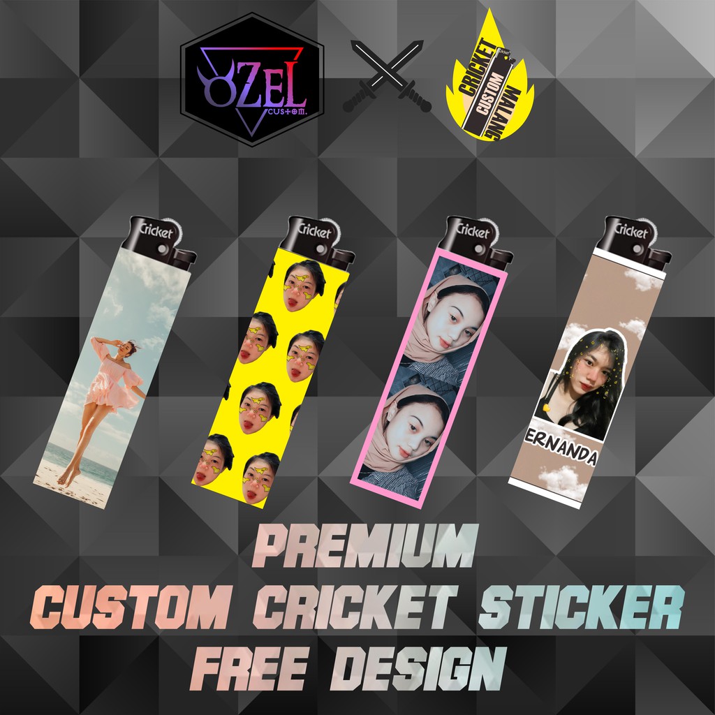 Jual KOREK CUSTOM CRICKET | STICKER PREMIUM | FREE DESAIN | FACE ...