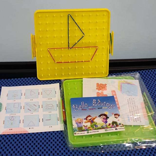 Jual Mainan Edukasi Papan Geometri/Geo Board | Shopee Indonesia
