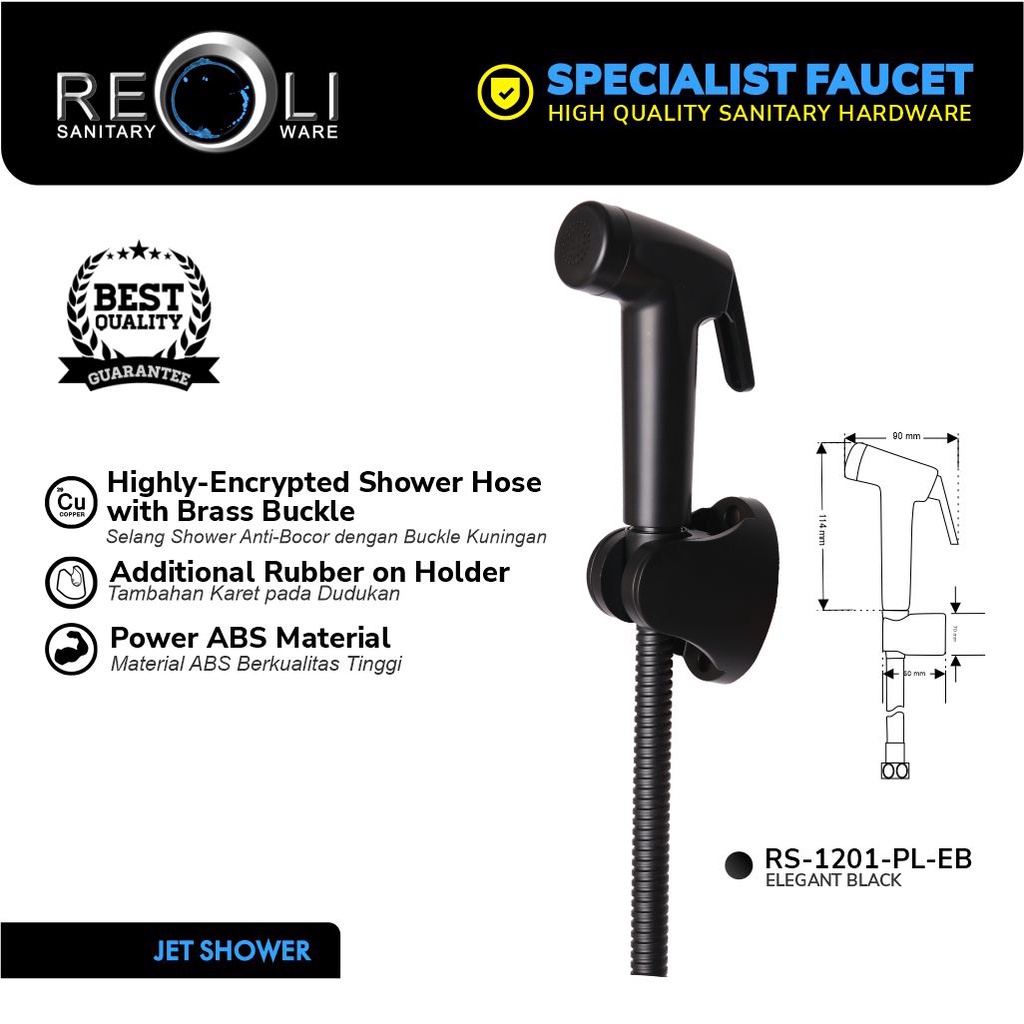 Jual REOLI Toilet Jet Shower Washer Bidet Semprotan Cebok WC Kloset ...
