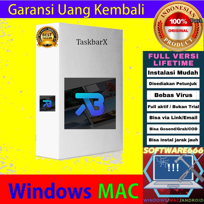Jual Software Pengatur Posisi Icon Taskbar: TaskbarX [WIN] | Shopee ...