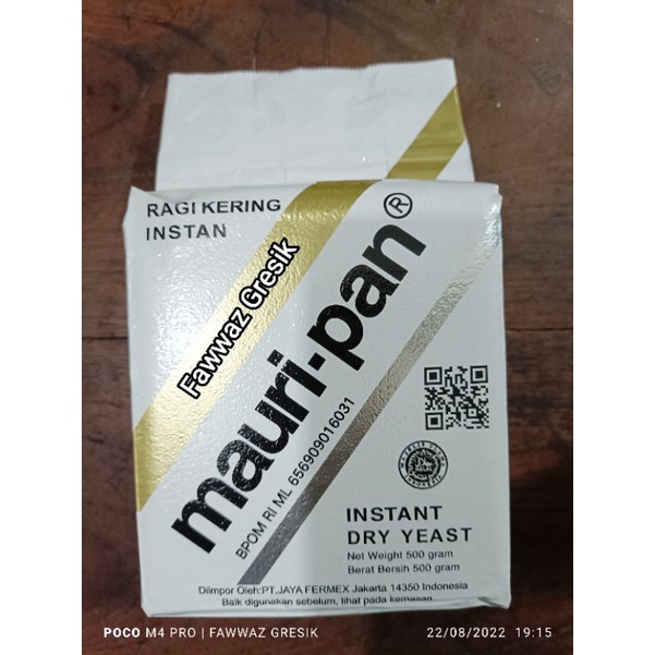 Jual Mauripan Lokal Ragi Kering Instan 500gr / Mauripan Lokal Instan ...