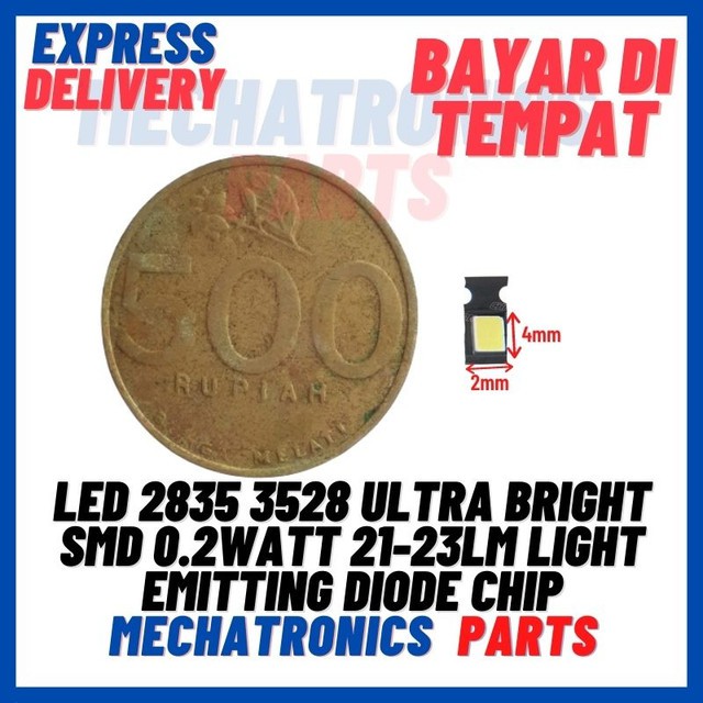 Jual [DSP-9406] LED 2835 3528 ULTRA BRIGHT SMD 0.2WATT 21-23LM LIGHT ...