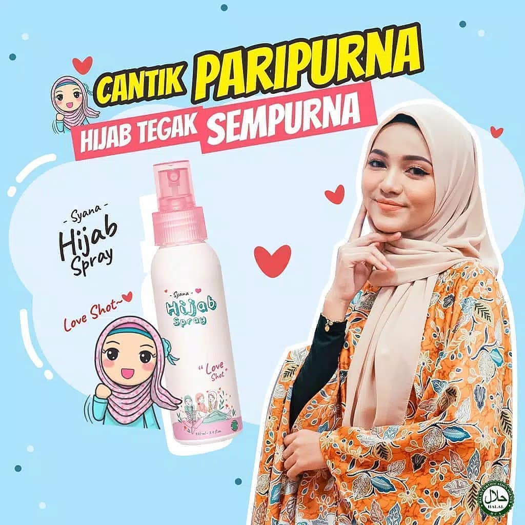 Jual SYANA HIJAB SPRAY - HIJAB ANTI MELEYOT - WANGI DAN ANTI BAKTERI ...