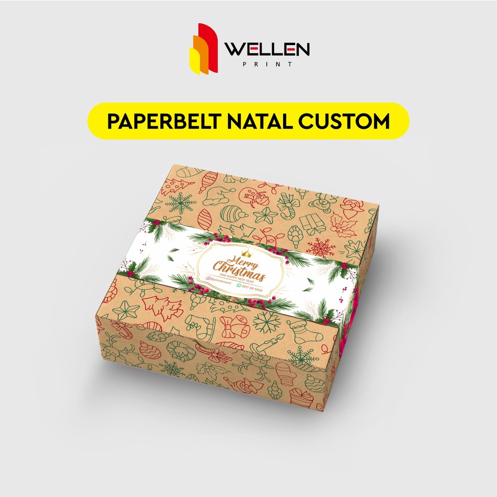 Jual WELLEN PRINT - Paper Belt Christmas / Paperbelt Natal / Sleeve Box ...