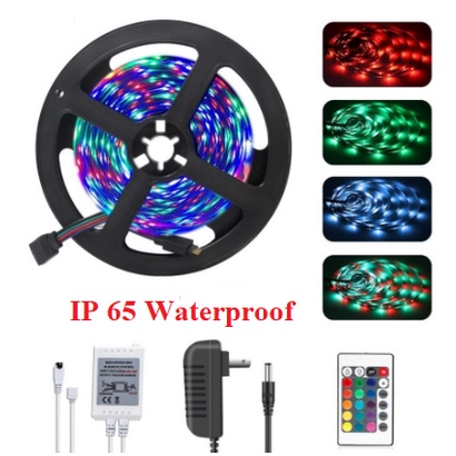 Jual Lampu LED STRIP RGB REMOTE 5m + ADAPTOR+MODUL Complete Lengkap ...