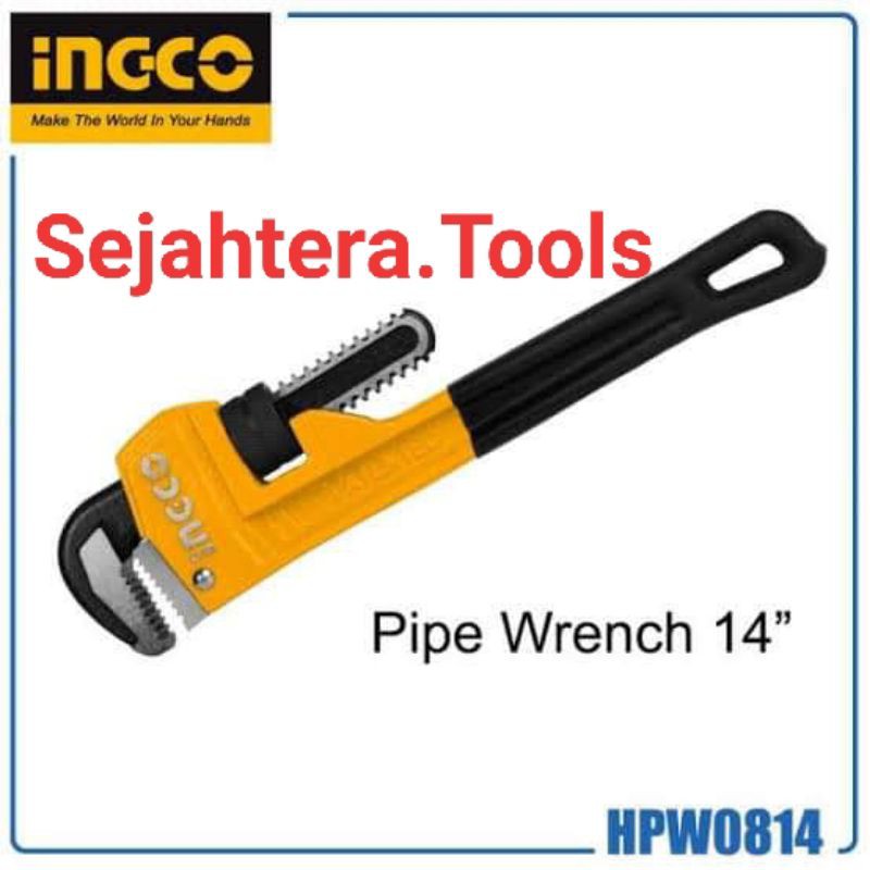 Jual Pipe Wrench 14 Inch INGCO HPW0814 Kunci Inggris Pipa 14" 14 ...