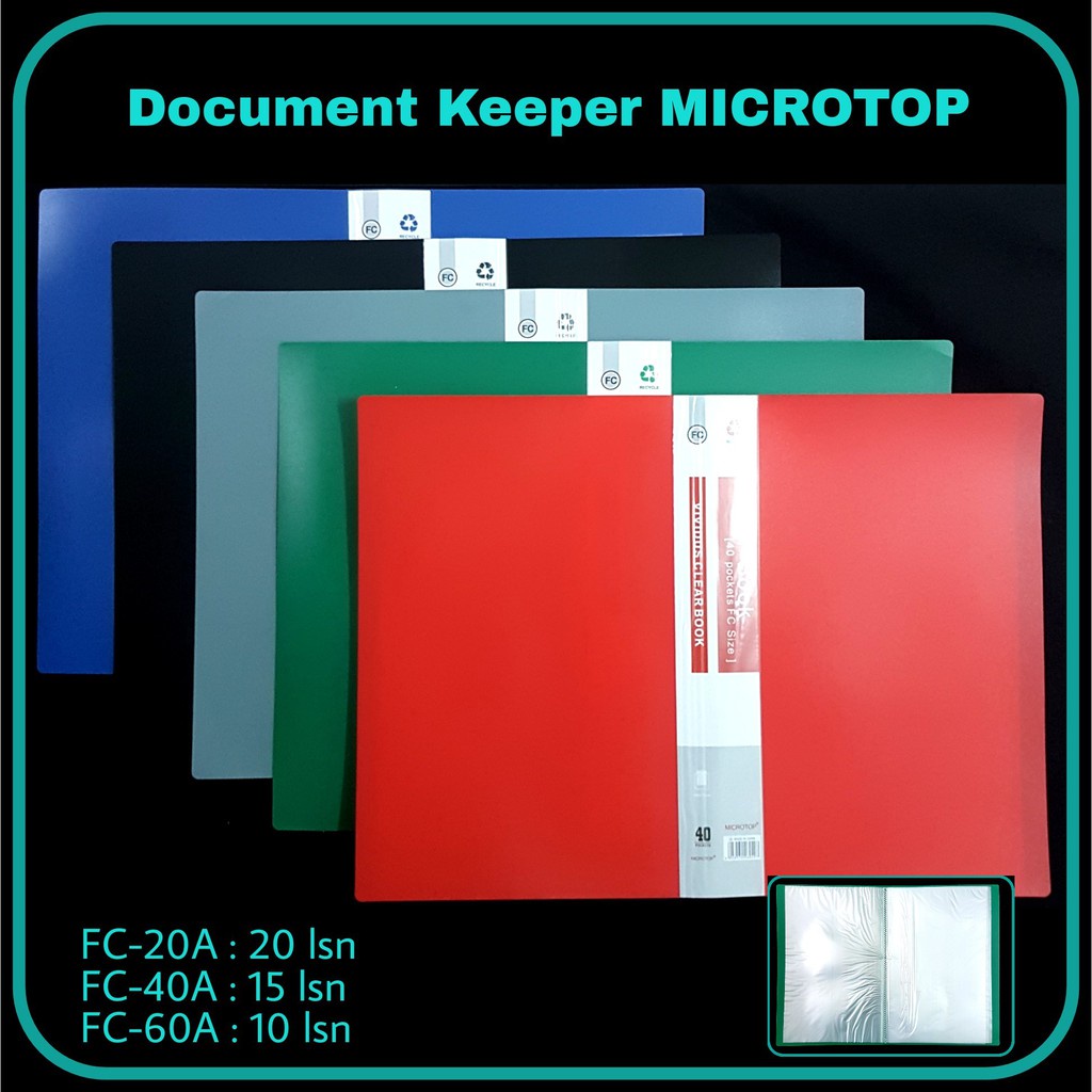 Jual GG Dokumen Keeper MICROTOP F4-60A / Clear Folder / Map Dokumen ...