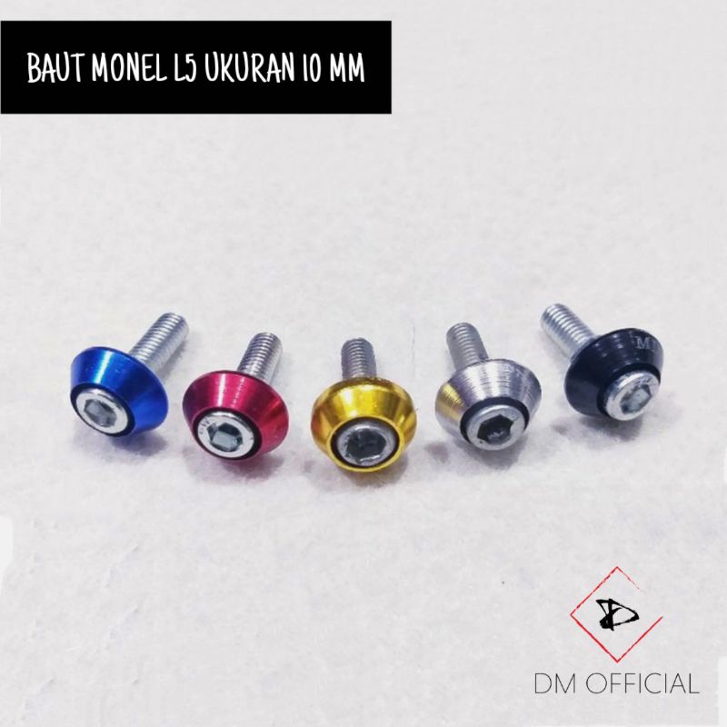 Jual MONEL BAUT L5 UKURAN 10 MM WARNA PANJANG 2CM | Shopee Indonesia