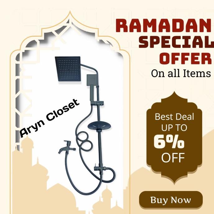 Jual shower mandi set black | Shopee Indonesia